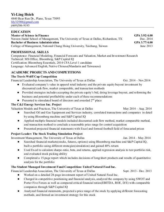 Bloomberg terminal certification resume - masacaptain
