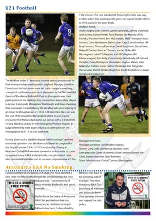 Wicklow GAA Newsletter Edition 1 Issue 1 | PDF
