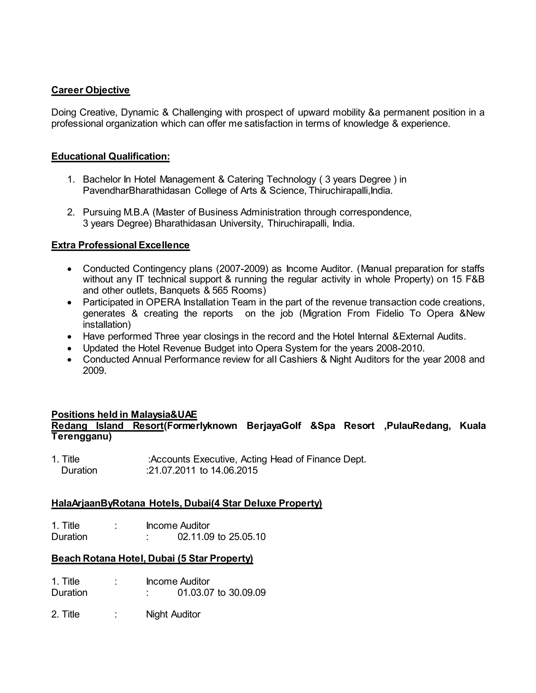 SHAFI Resume -2015 | DOCX