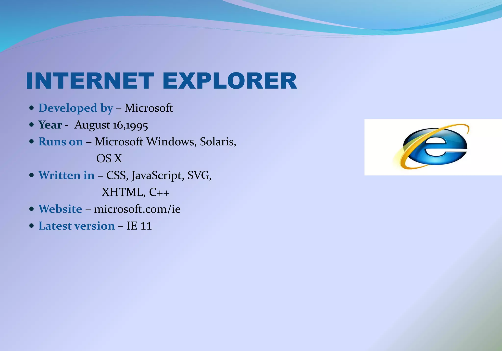 web browser ppt | PPTX | Browsers | Computer Software and Applications