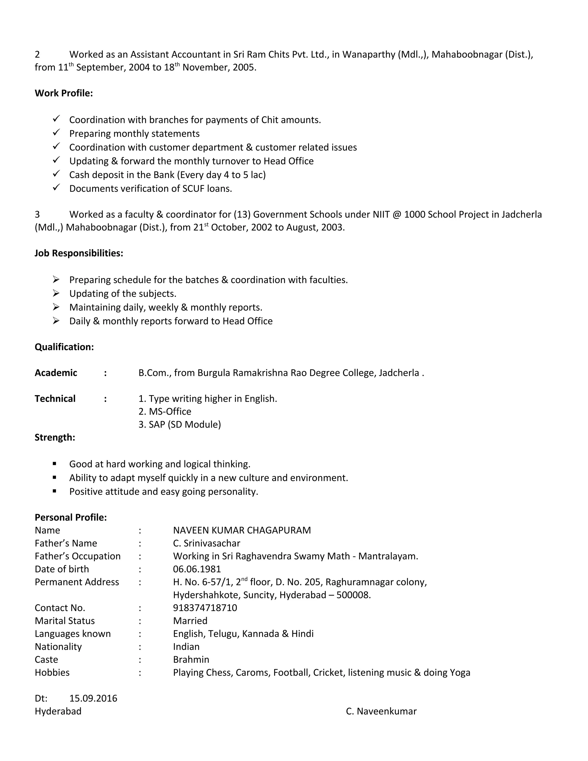 Naveen_Kumar_C Resume | PDF