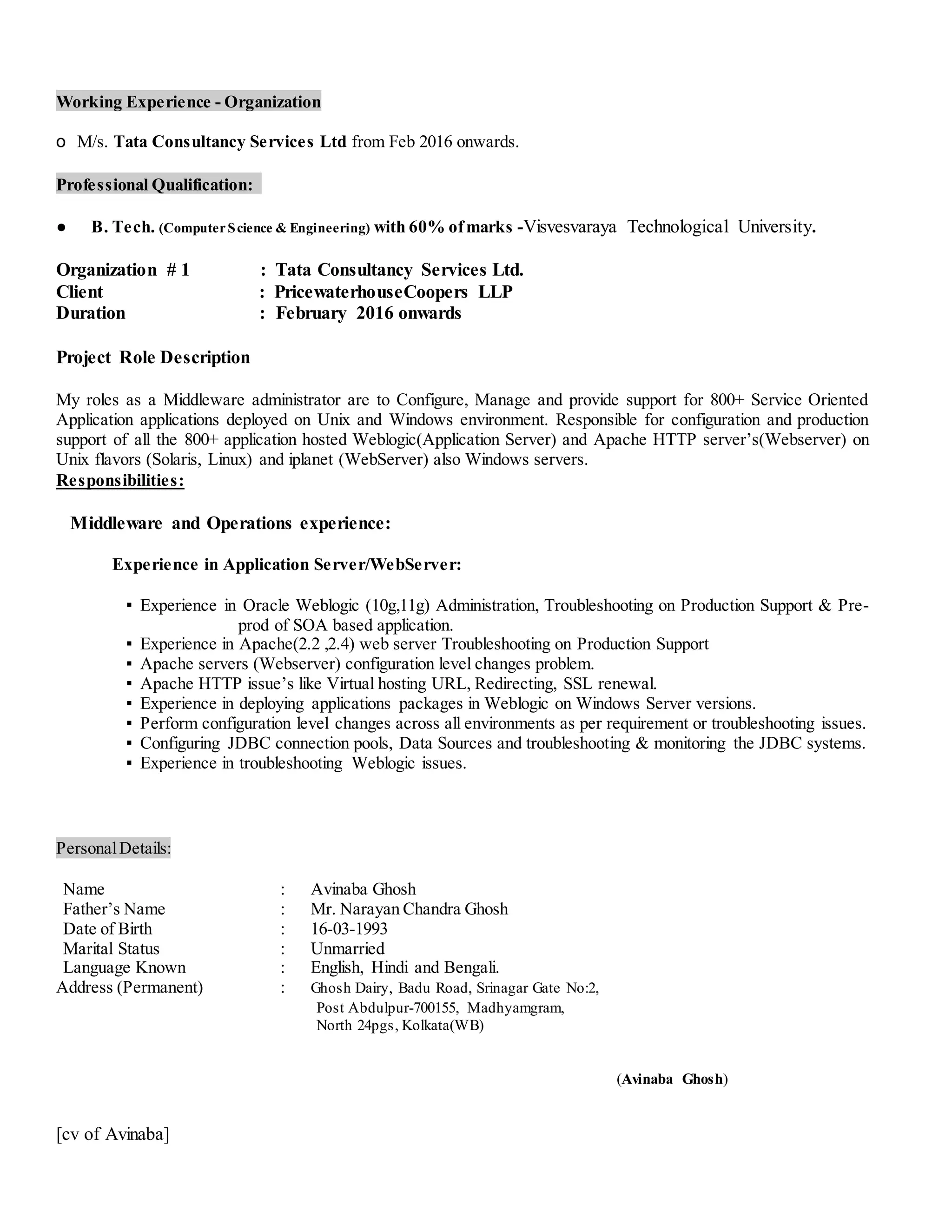 Avinaba resume New 16 | DOCX
