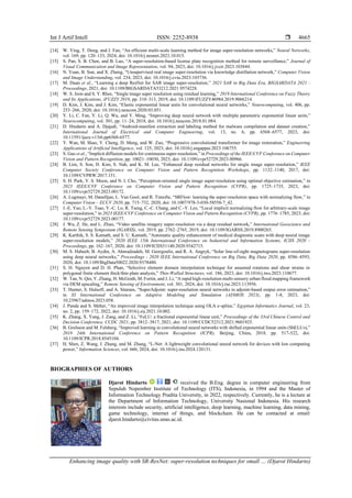 Enhancing image quality using super-resolution residual network for small, blurry images | PDF