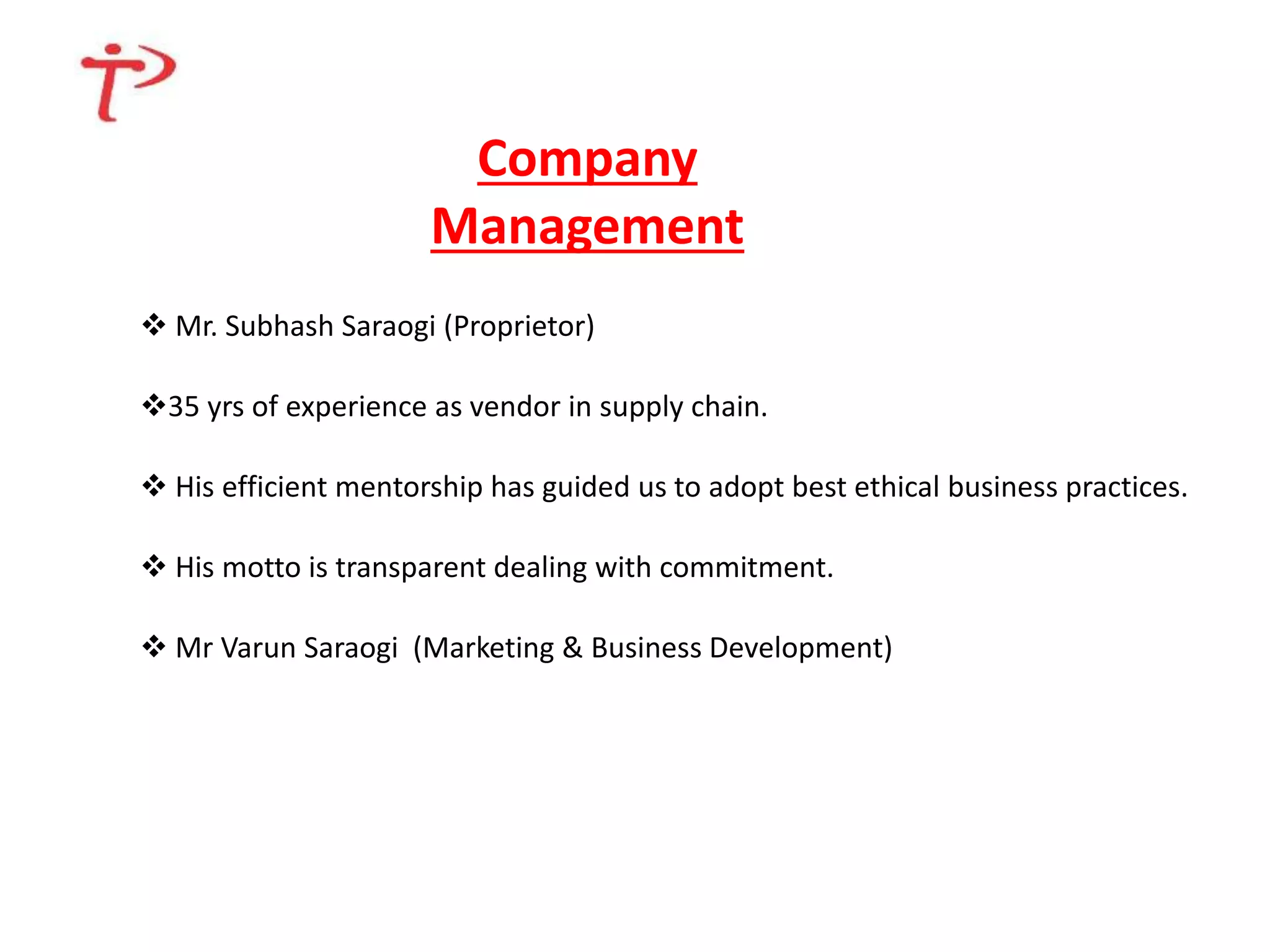 Tej Packaging intro | PPT