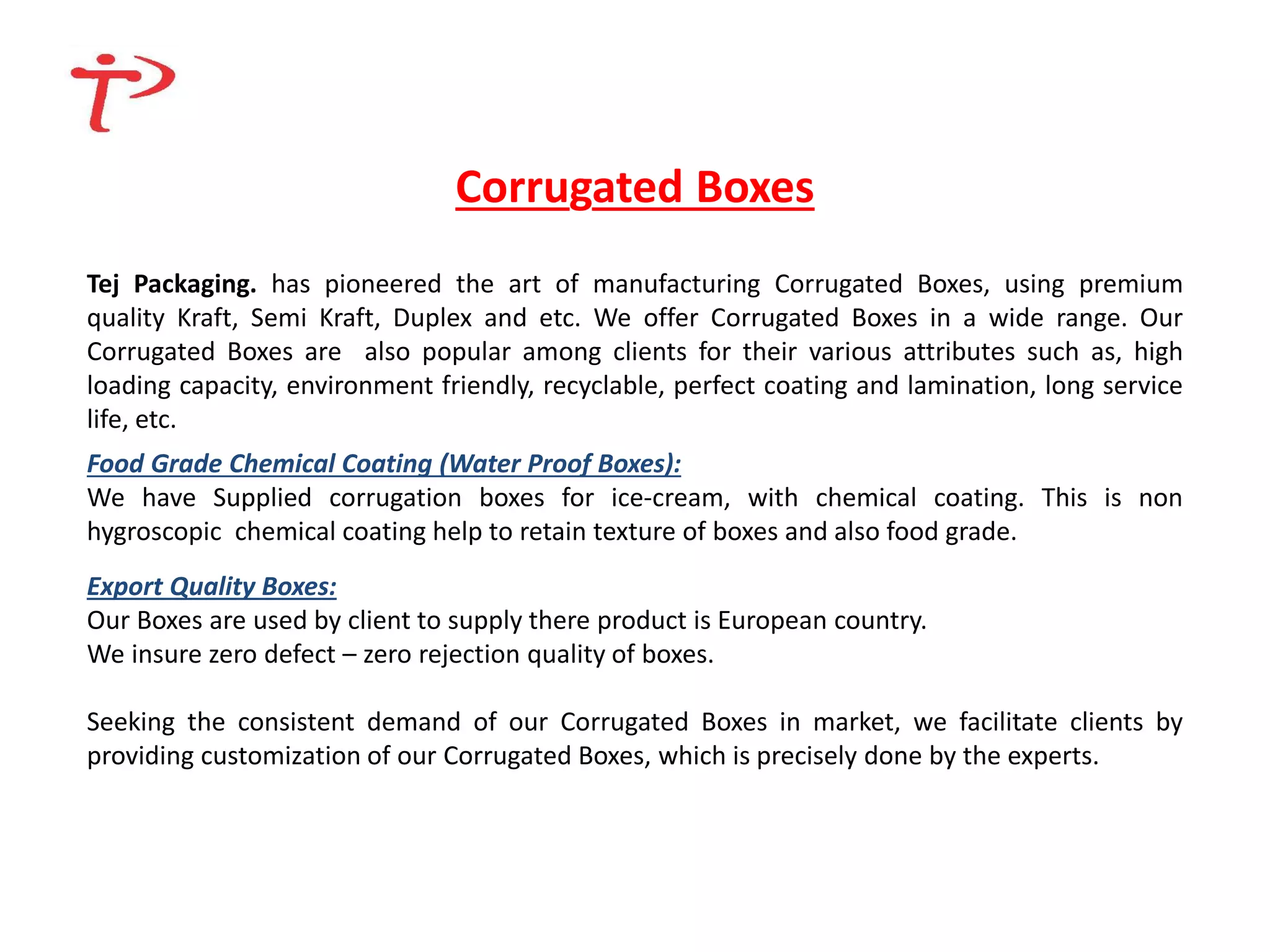 Tej Packaging intro | PPSX