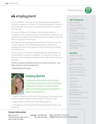e4 Employment Tearsheet | PDF