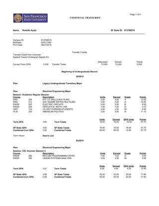Transcripts | PDF | Undergraduate Education | College Education
