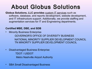 Capability Statement Globus Solutions | PPT