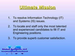 Capability Statement Globus Solutions | PPT