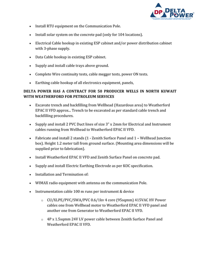 DELTAPOWER Comapny Profile | PDF