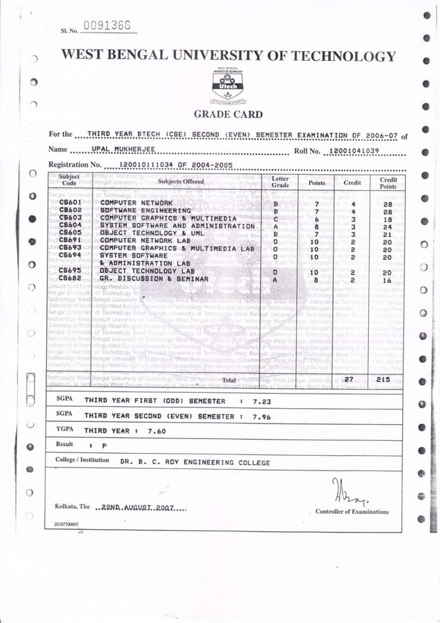 BTech_TY_FY_Marksheets | PDF