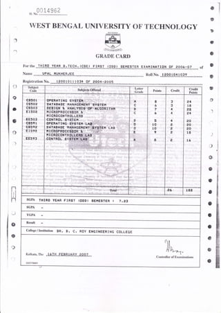 BTech_TY_FY_Marksheets | PDF