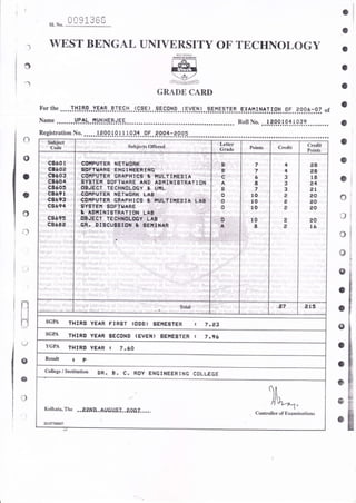 BTech_TY_FY_Marksheets | PDF
