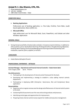 Amjad Abu Khamis Resume | DOCX