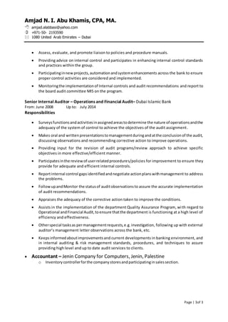 Amjad Abu Khamis Resume | DOCX