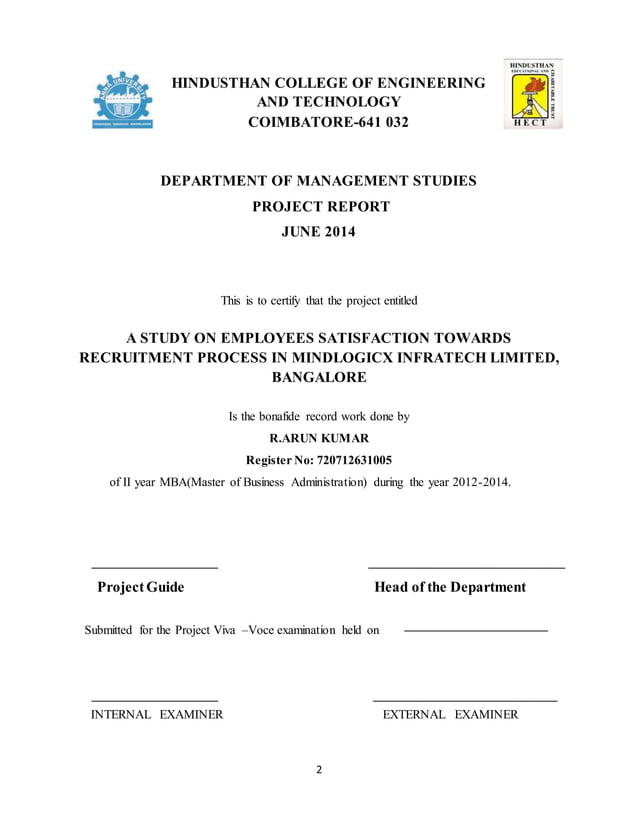 MBA Final Year Project | DOCX | Human Resources | Business