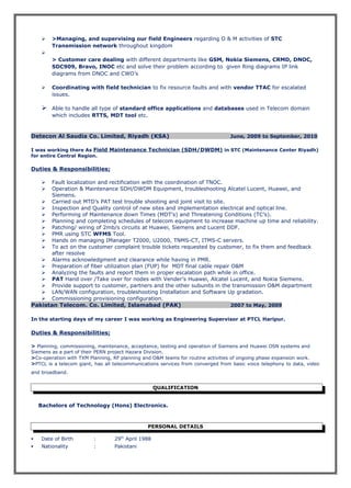 Muhammad_Bilal_cv | DOC | Computer Networking | Computing