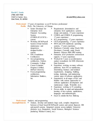 David Swain - Resume - LinkedIn | PDF