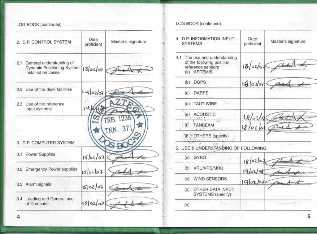 DP Full Certificate & DP log Book