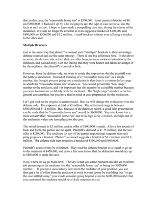 Making Brackets Work at Mediation | PDF