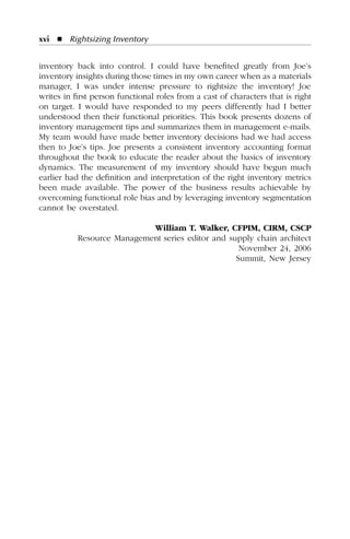 Rightsizing Inventory Resource Management Joseph L Aiello | PDF