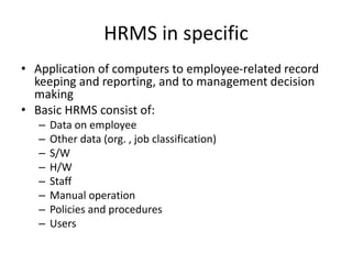 HRMS Case Study for attendance management system | PPT