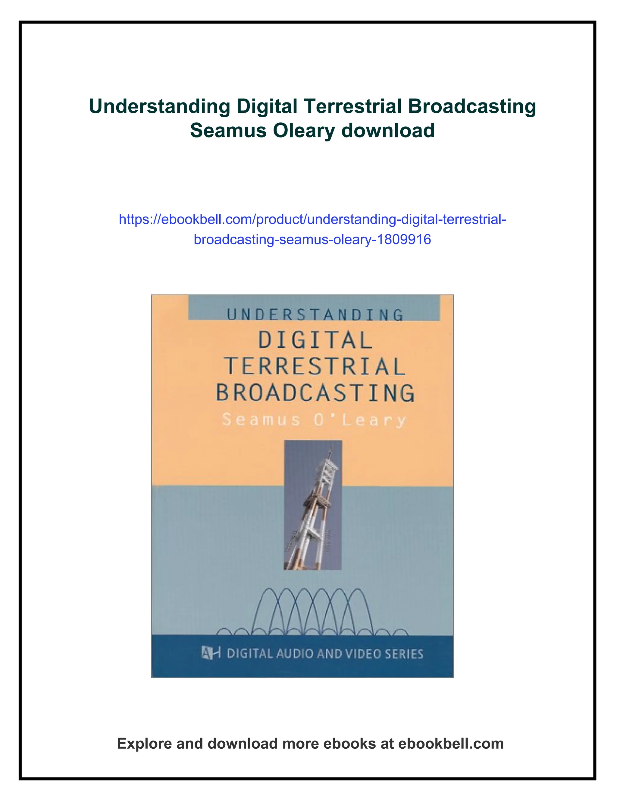 Understanding Digital Terrestrial Broadcasting Seamus Oleary | PDF