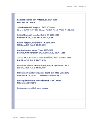 Daniel Townley RN | PDF