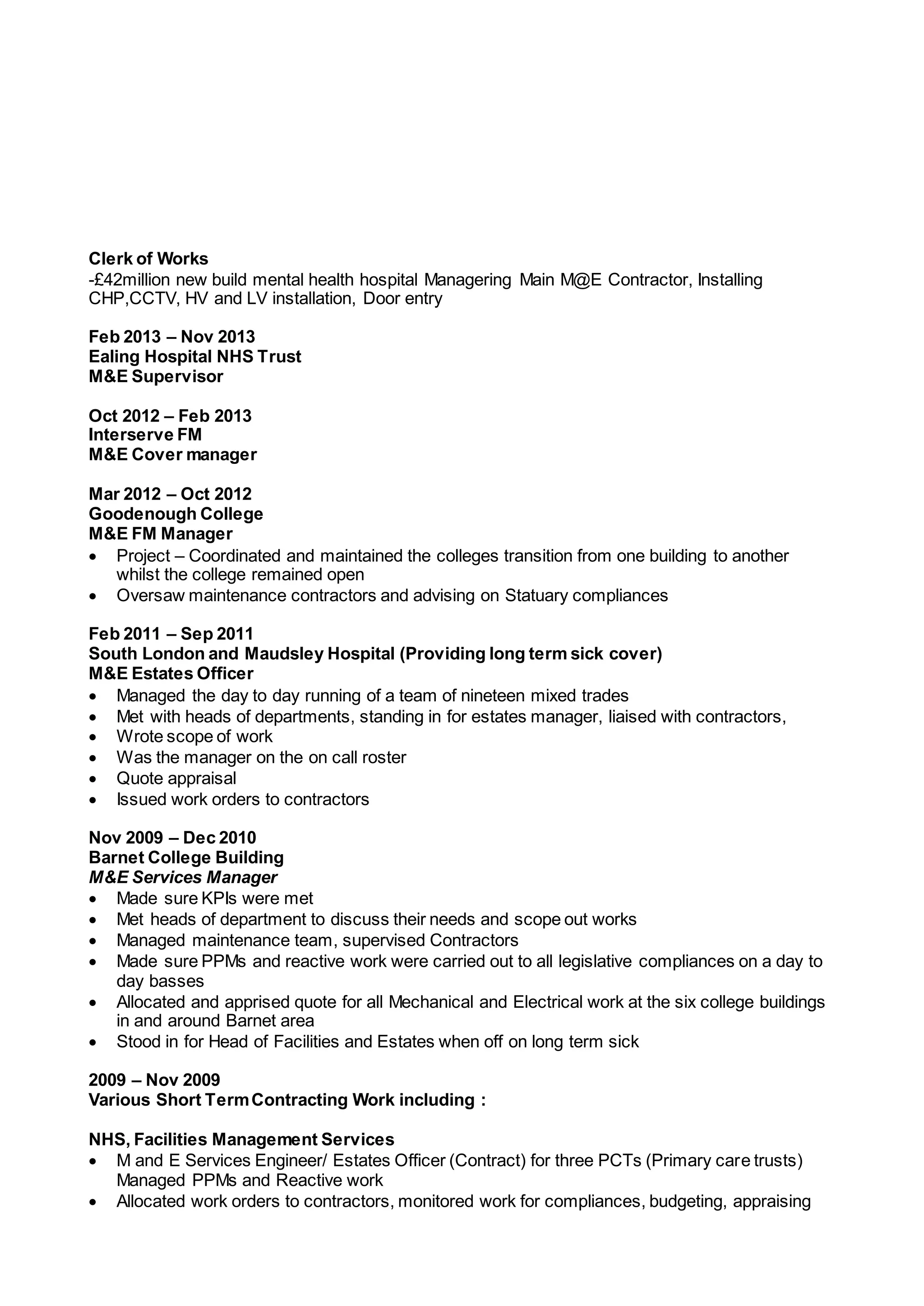 Trevor Reece - CV 30.1.15