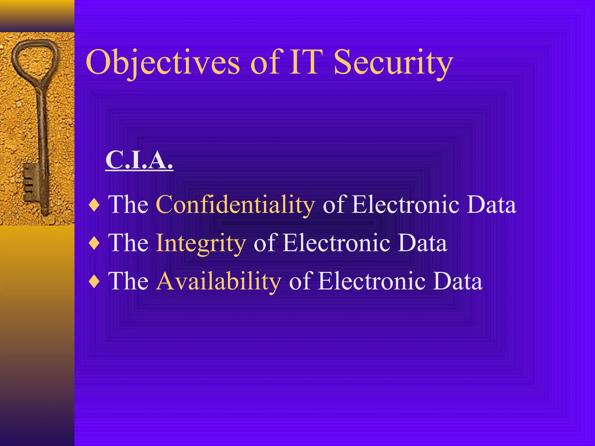 Information Technology Security A Brief Overview 2001 | PPT