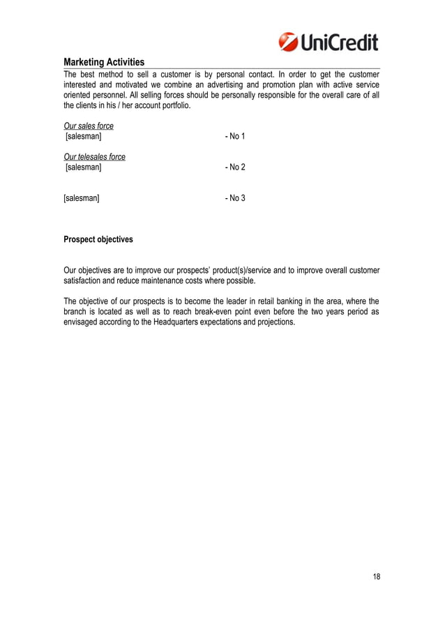 UniCredit Bulbank VMA branch Development Strategy, Kristina Prodanova | PDF