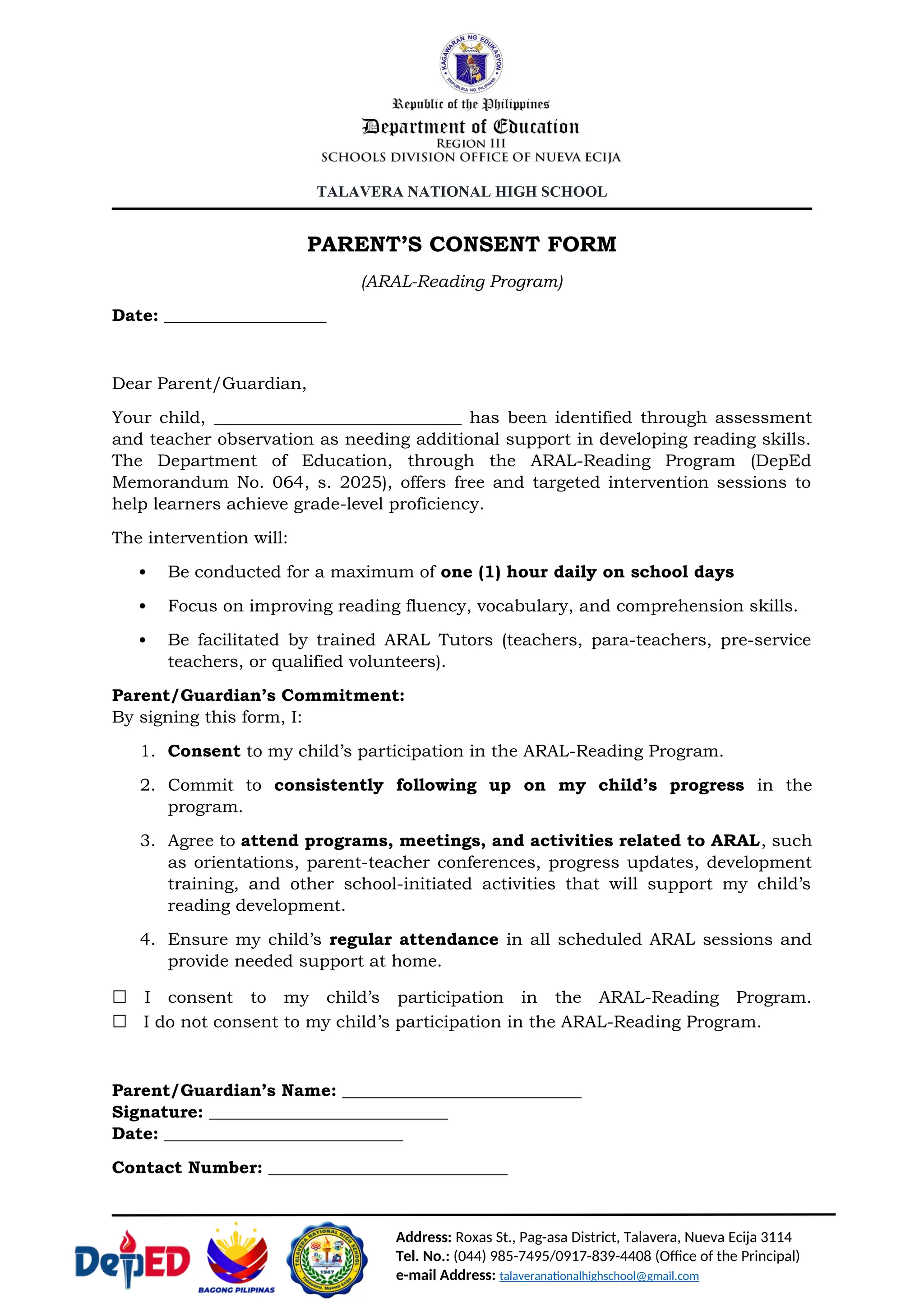 Parents' Consent for ARAL Program.................... | DOCX
