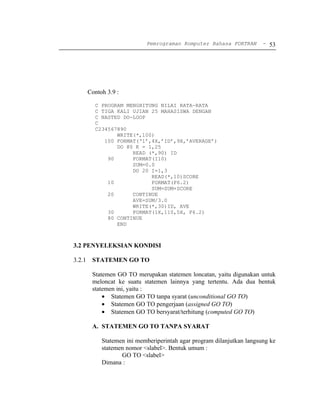 90594412 bab-3-pengaturan-aliran-pemograman-fotran | DOC