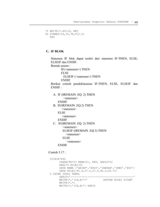 90594412 bab-3-pengaturan-aliran-pemograman-fotran | DOC