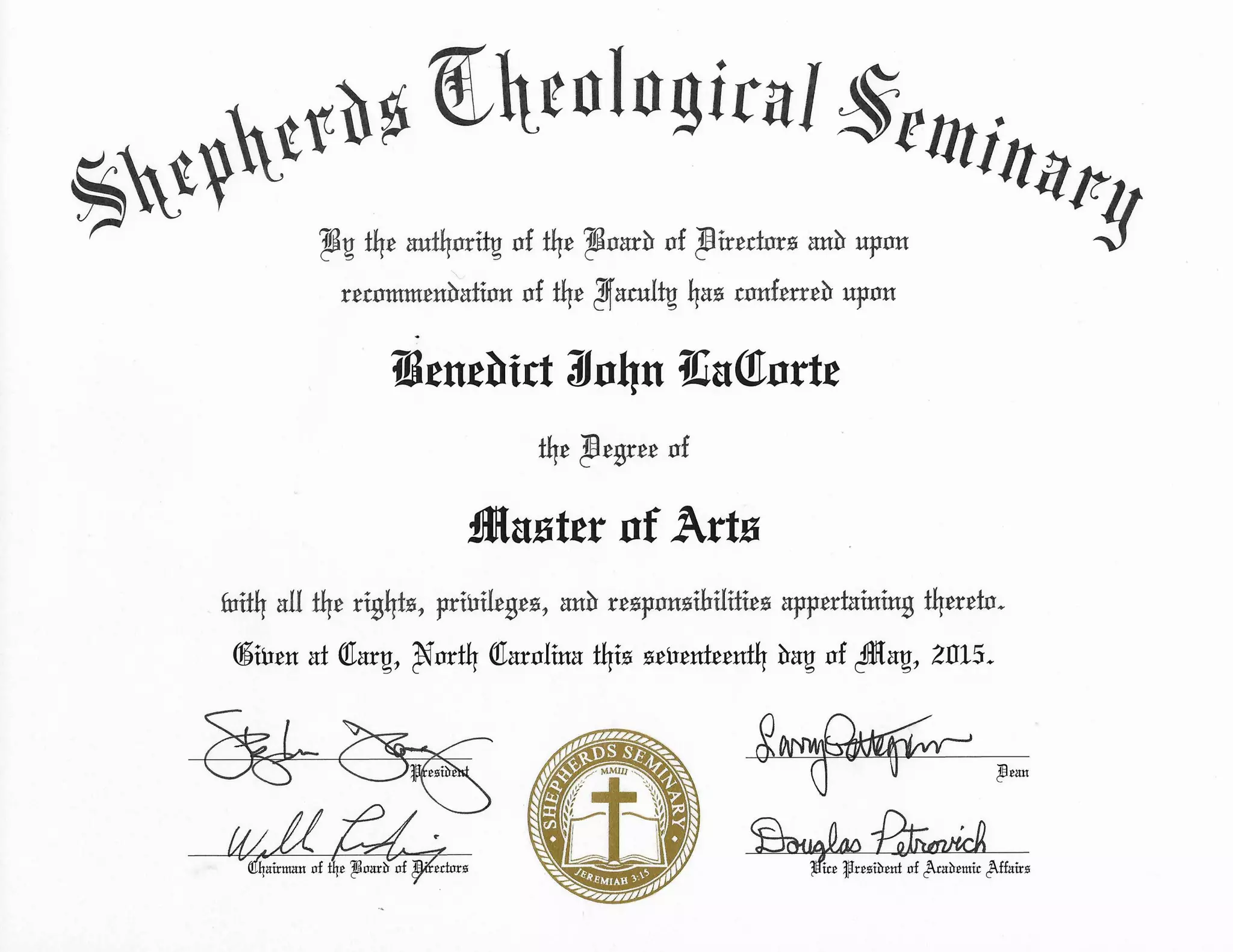 Shepherds Seminary Diploma | PDF