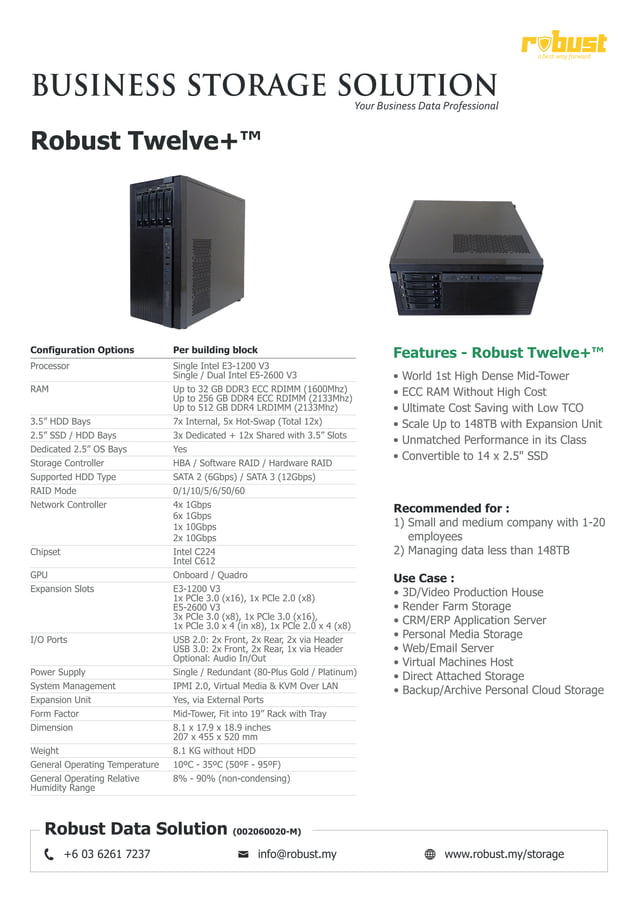 robust-twelve-plus-midtower-storage-server | PDF | Computing ...
