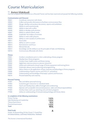 My Personal Trainer Diploma | PDF