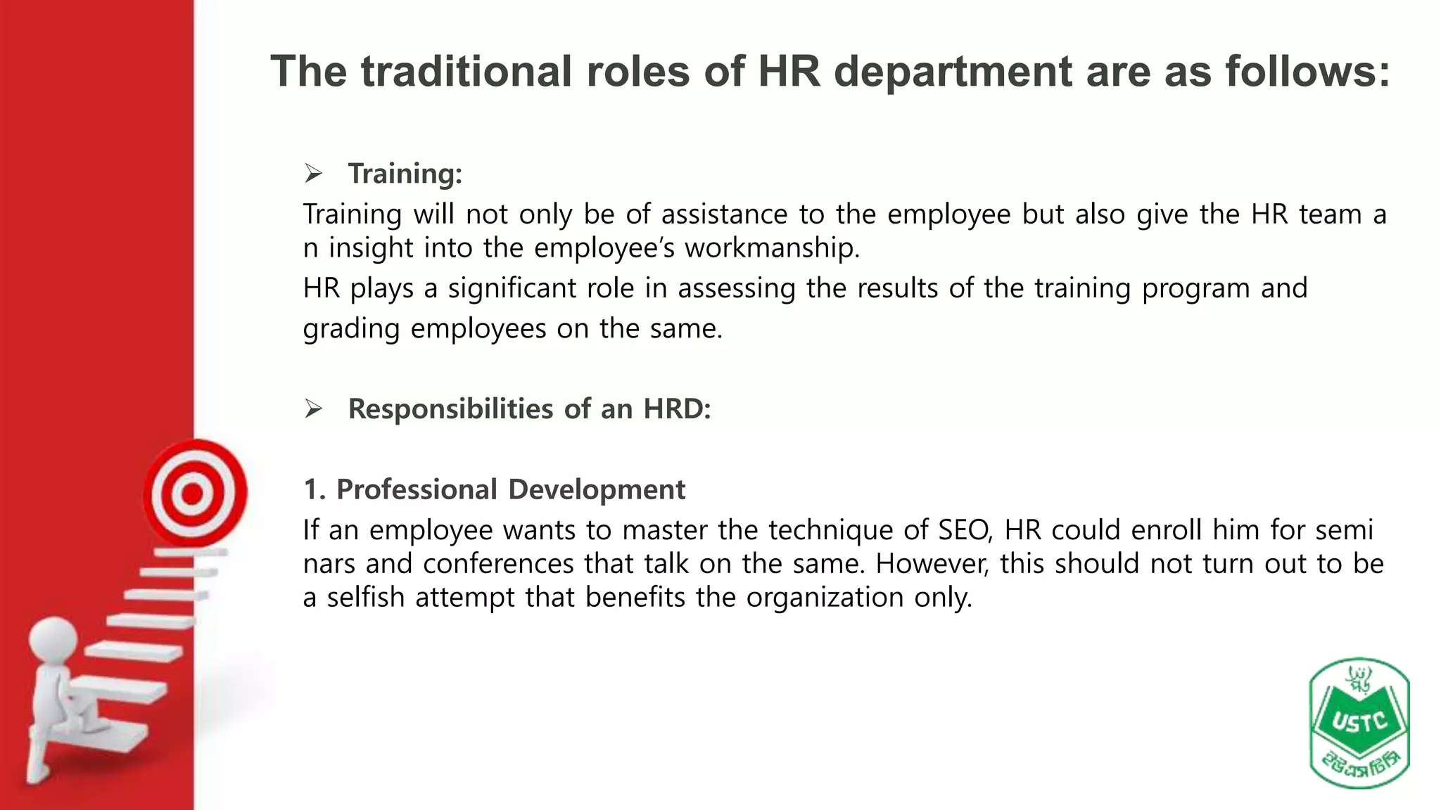 Roles and Responsibility of HRD | PPTX | Human Resources | Business