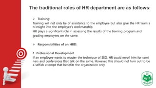 Roles and Responsibility of HRD | PPTX | Human Resources | Business