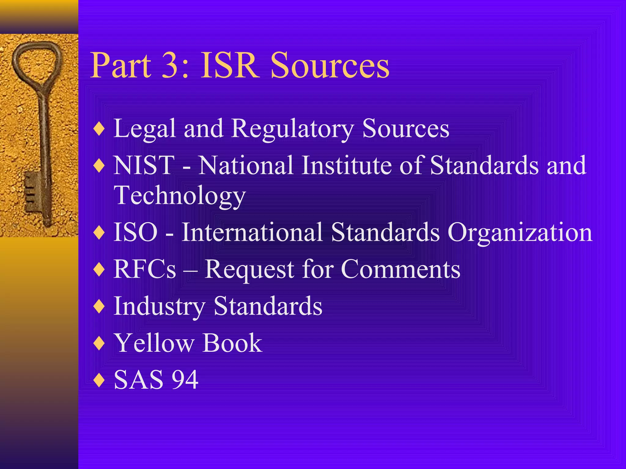 Information Systems Security Review (ISR) 2003 | PPT