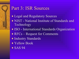 Information Systems Security Review (ISR) 2003 | PPT