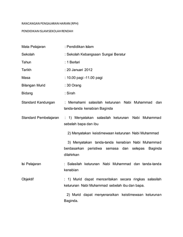 90604046 contoh-rancangan-pengajaran-mingguan | DOCX