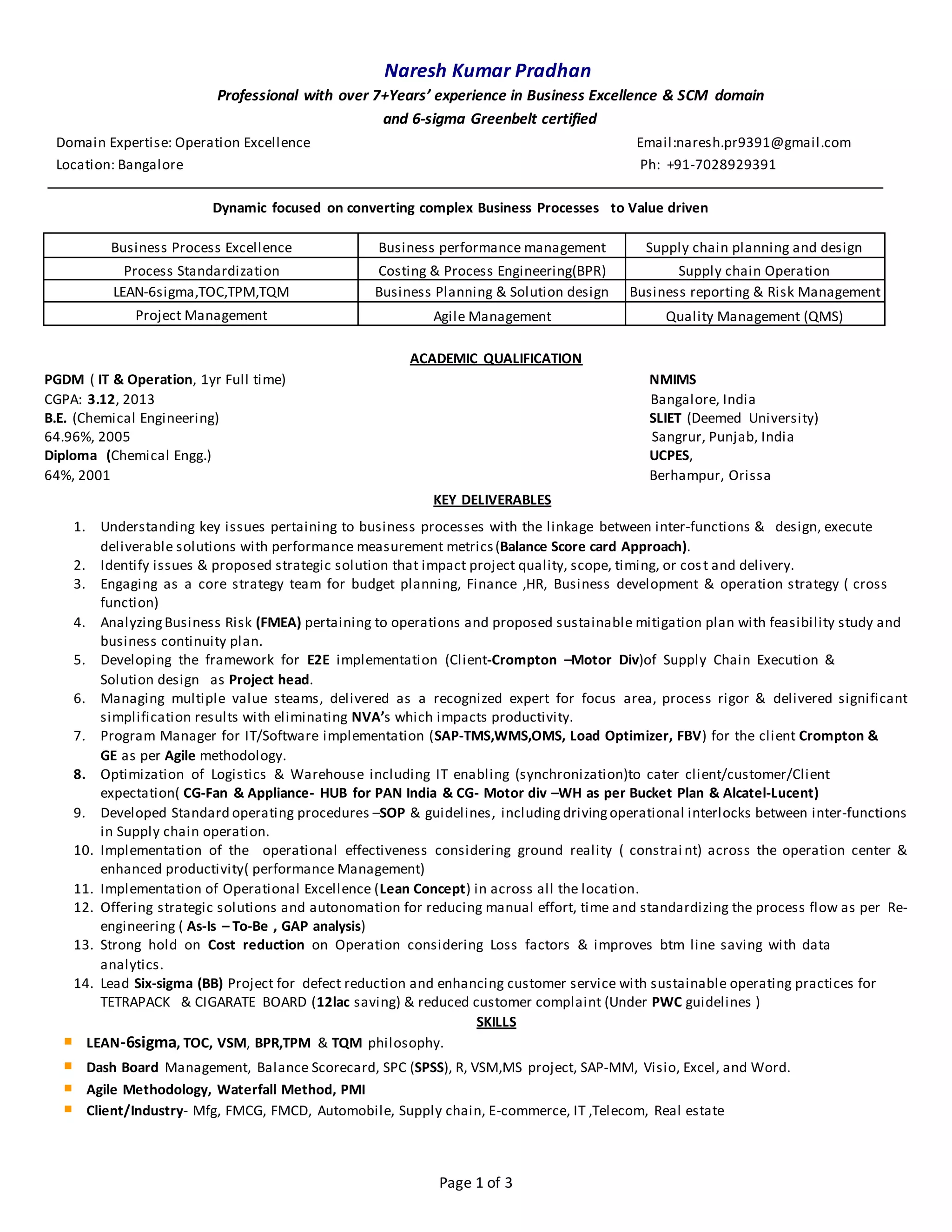 Naresh Profile -Updated | DOCX