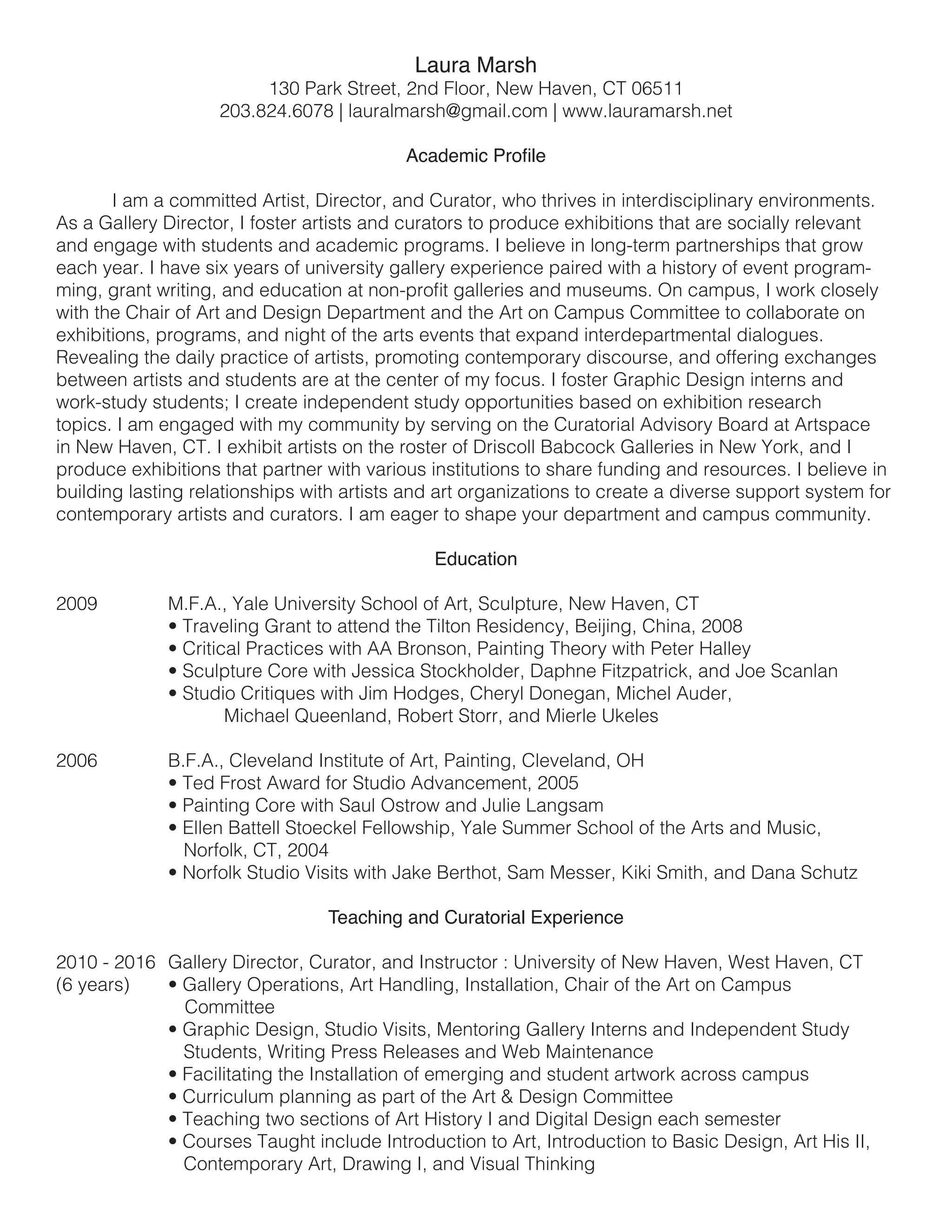 Laura Marsh Resume | PDF
