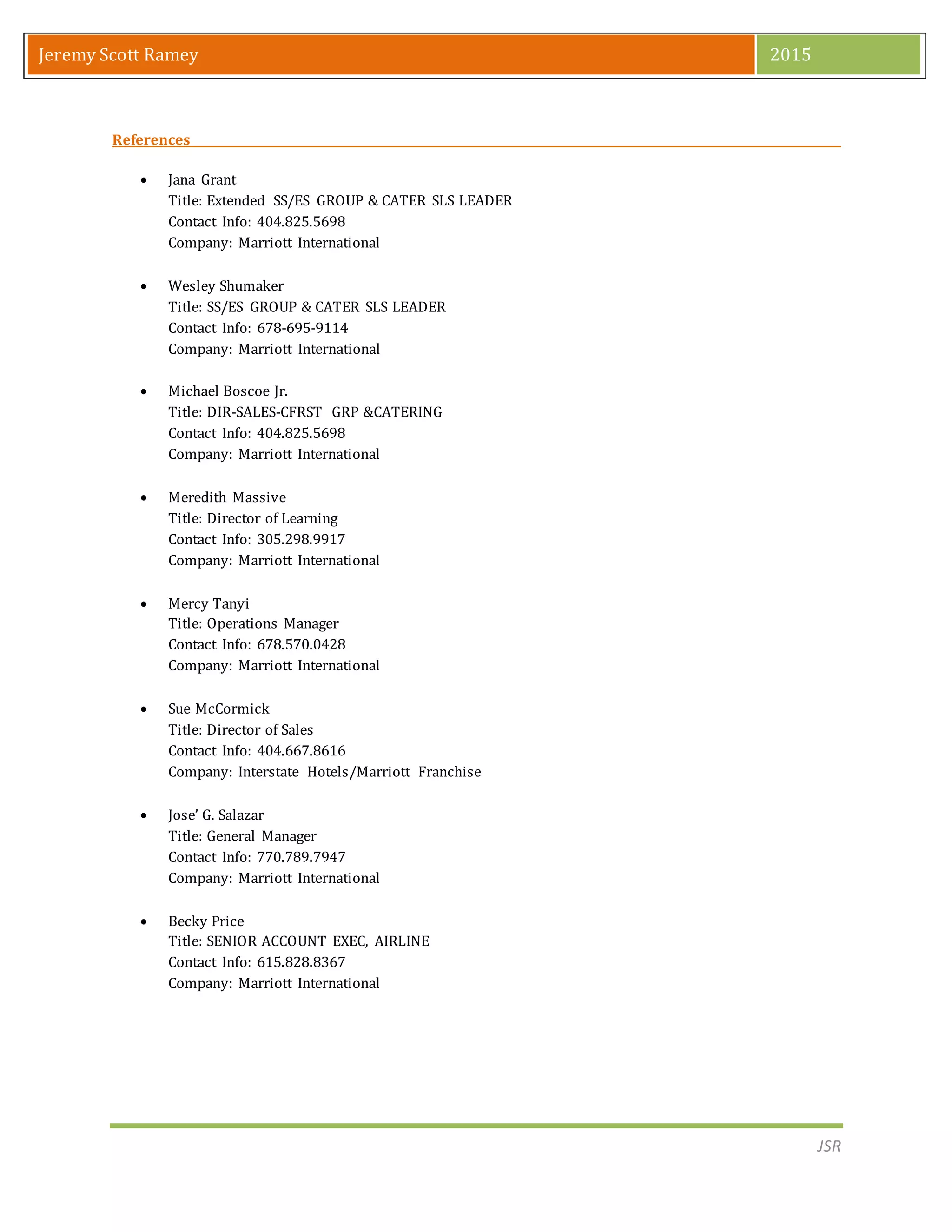 Jeremy S Ramey Marriott Resume (2) | DOCX