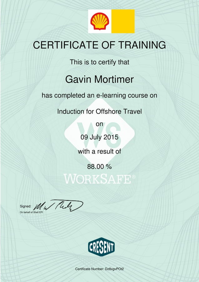 Shell Cert | PDF