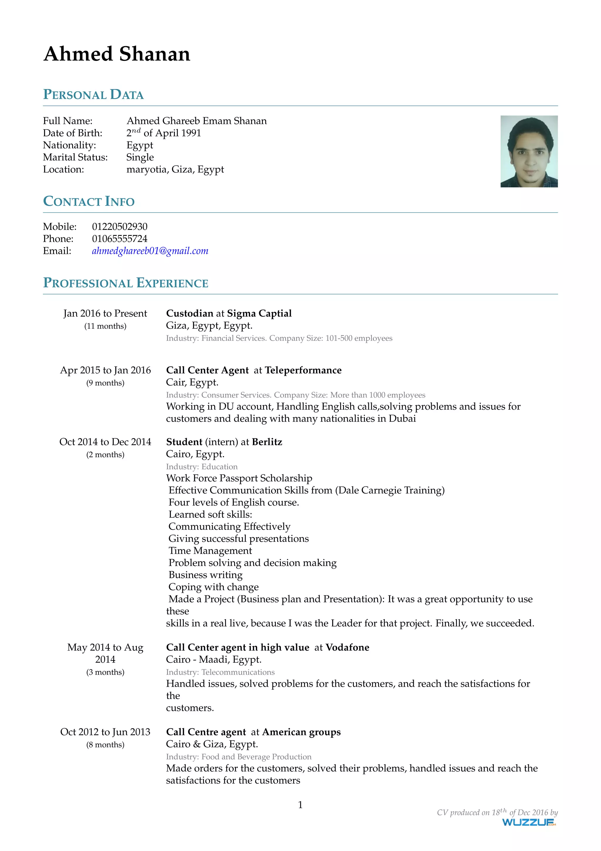 Ahmed Ghareeb CV | PDF