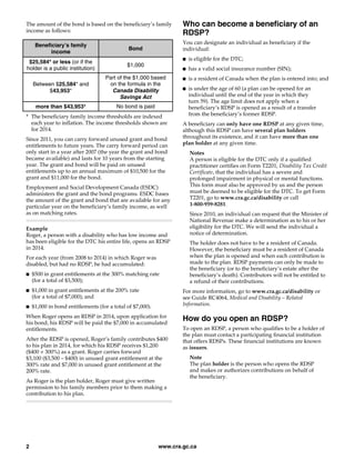 RDSP | PDF | Government Support and Welfare | Financial Assistance