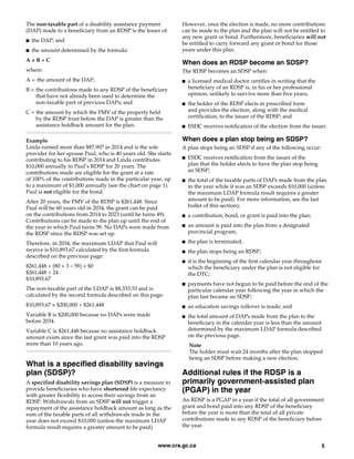 RDSP | PDF | Government Support and Welfare | Financial Assistance