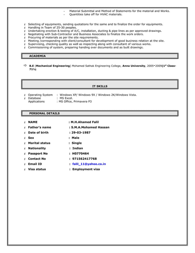 HVAC Estimation engineer | DOC